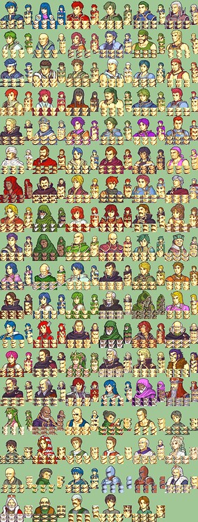 Almost all of the Shadow Dragon portraits traced into GBAFE style ...