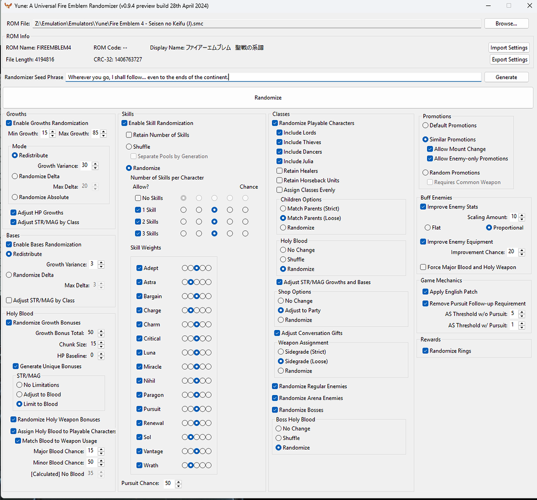 FE4 "Modernish" Compatability Patch for Yune Randomizer - Projects ...