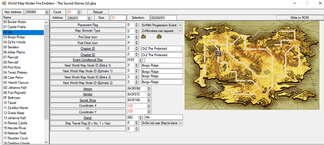 FE8's Traversable World Map: A Guide by PentV - Tutorials - Fire Emblem ...