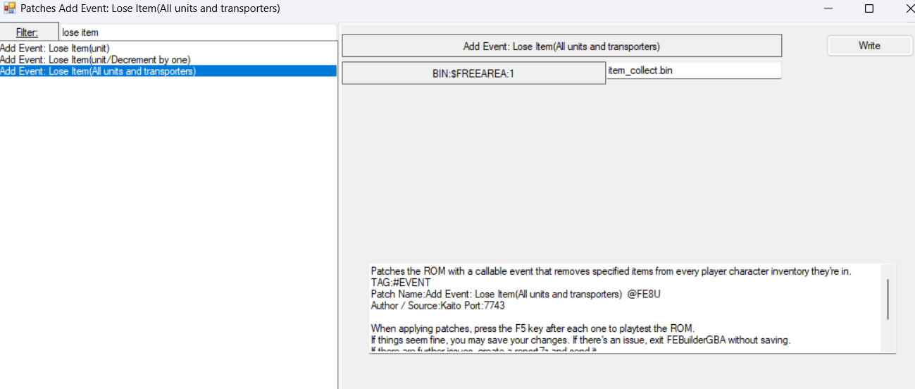 Deleting Inventory Items by Event - Questions - Fire Emblem Universe